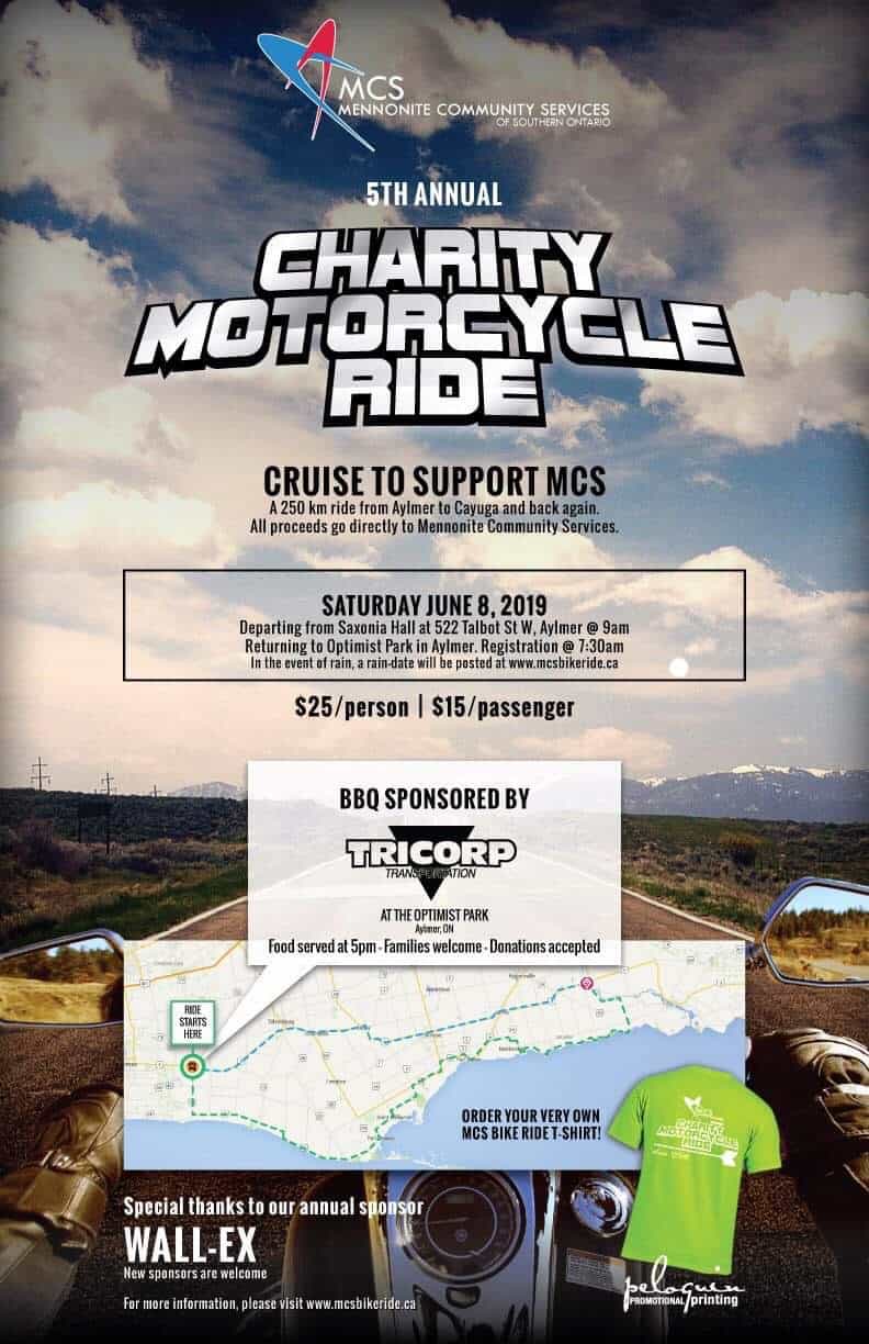 MCS Charity Motorcycle Ride – Mennonite Community Services of Southern ...