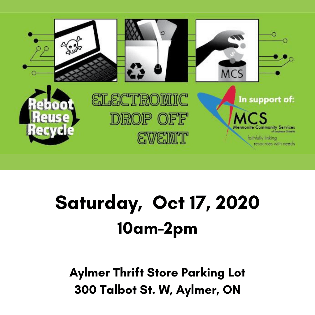 Electronics Recycling Event – Mennonite Community Services of Southern ...