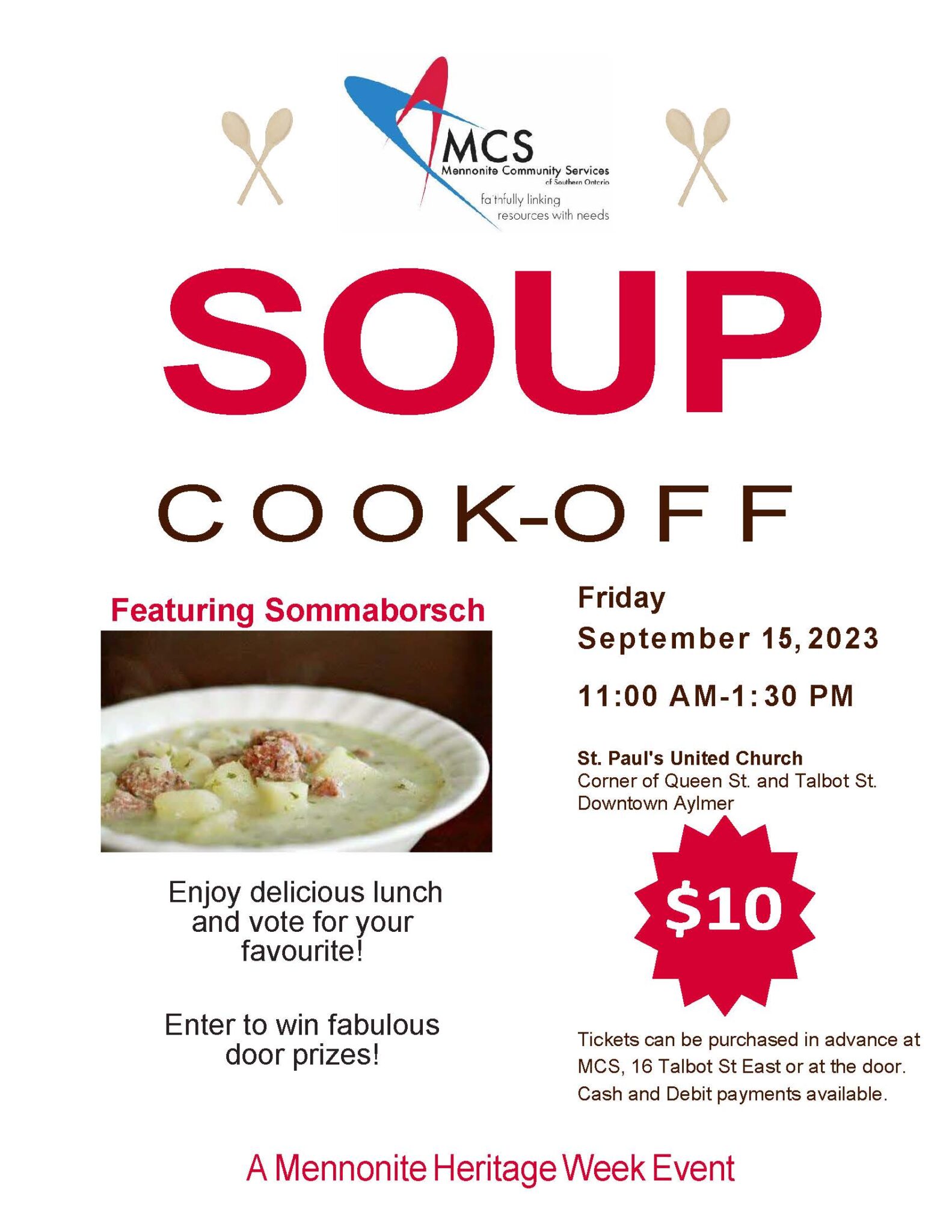 Soup Cook-Off – September 15, 2023 – Mennonite Community Services of ...